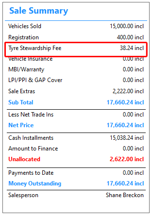 Tyre stewardship fees (Tyrewise) – Motorcentral Support